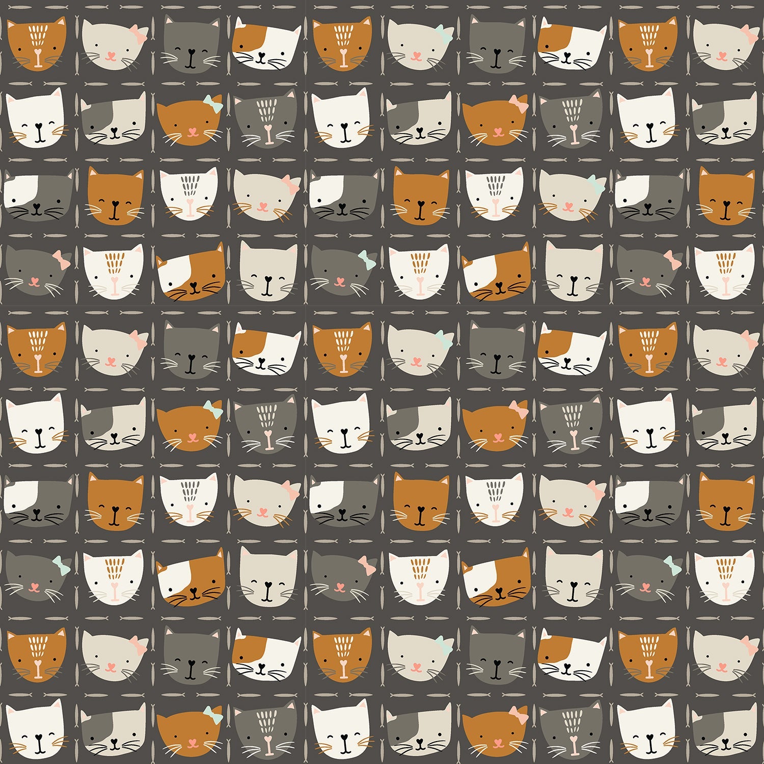 SD100-CA3 Kitty Kats - Kitty Kat Kuties - Calico Fabric - homesewn